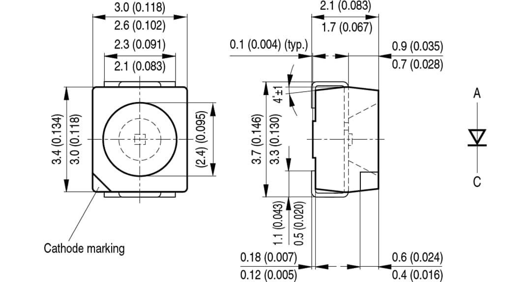 TOPLED® Enhanced Optical Power LEDs - ams OSRAM | Mouser